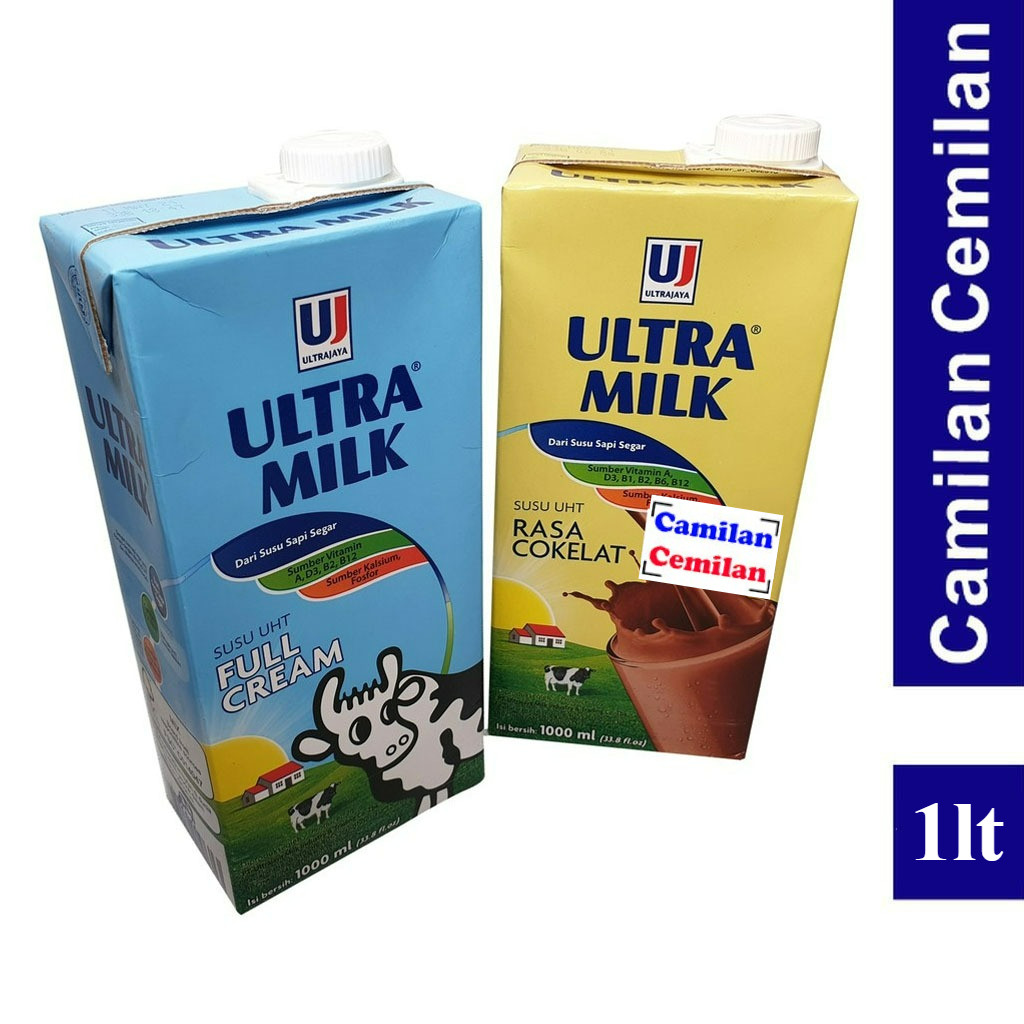 Jual Ultra Milk Susu Ultra UHT Plain Full Cream Coklat 1 Lt | Shopee Indonesia