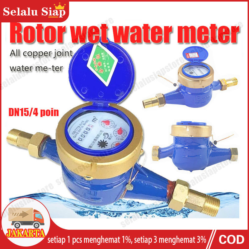 Jual Meteran Air Jarum 1/2" Meteran Air PDAM SNI Body Besi / Water Meter 1/2'' Inch Besi ...
