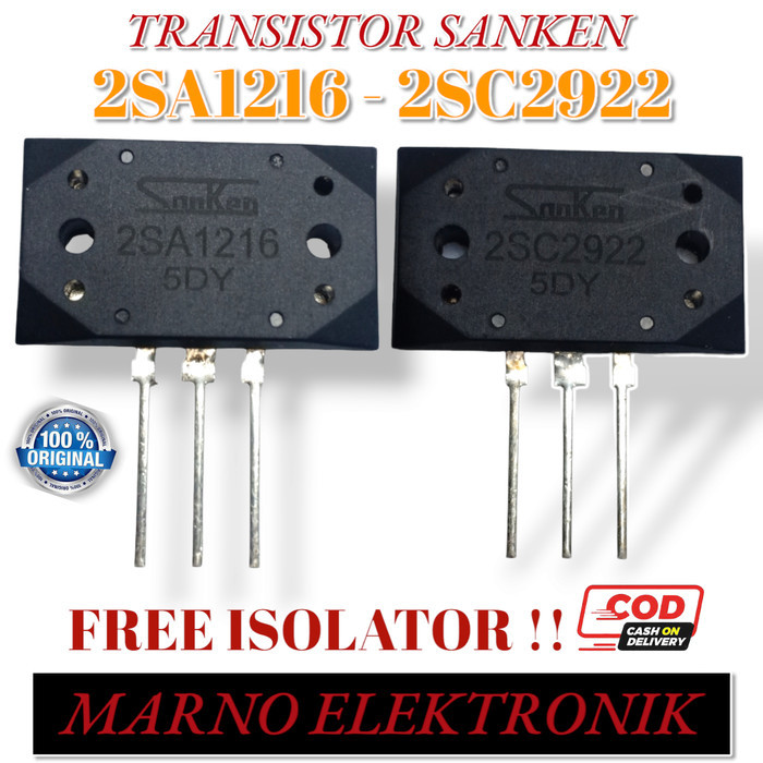 Jual SGA05 TR TRANSISTOR SANKEN 5DY 2SC2922 2SA1216 2 SC 2922 SA 1216 (BIASA) | Shopee Indonesia