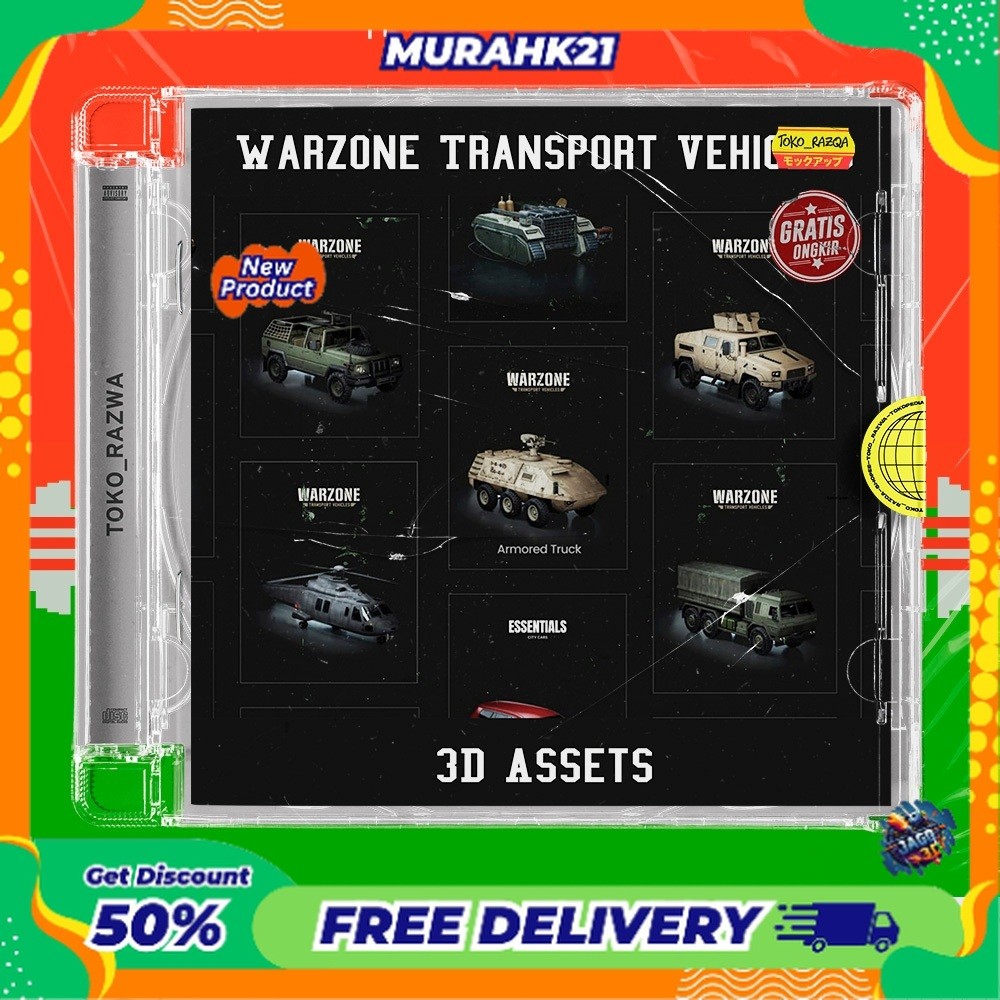 Jual 3D Assets - KitBash3D - Warzone Transport Vehicles For Blender - 300824 NEW 3D MODEL ...