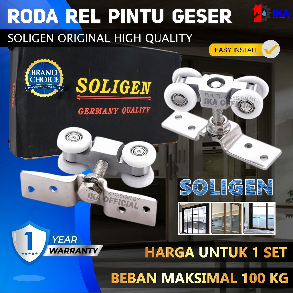 Jual Roda Rel Pintu Geser Sliding / Roda Rel Pintu Dorong SOLIGEN ...