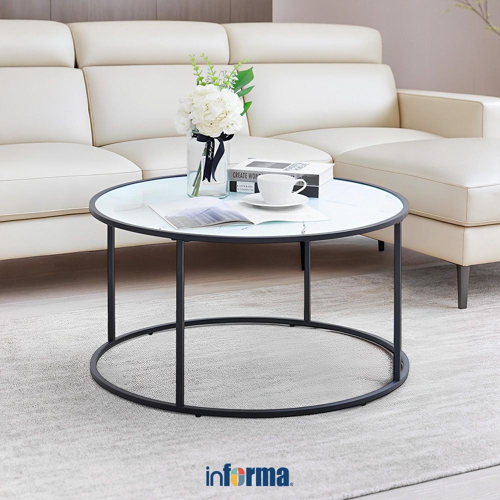 Jual Informa Milton Meja Tamu - Putih Coffee Table Meja Ruang Tamu ...