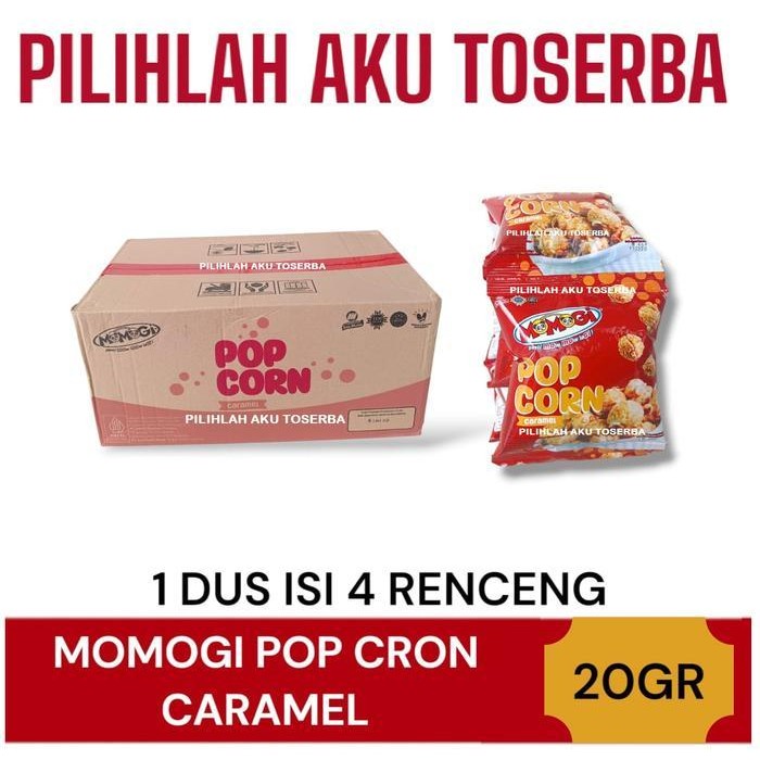 Jual Momogi POPCORN CARAMEL 20 gram - ( HARGA 1 DUS ) | Shopee Indonesia