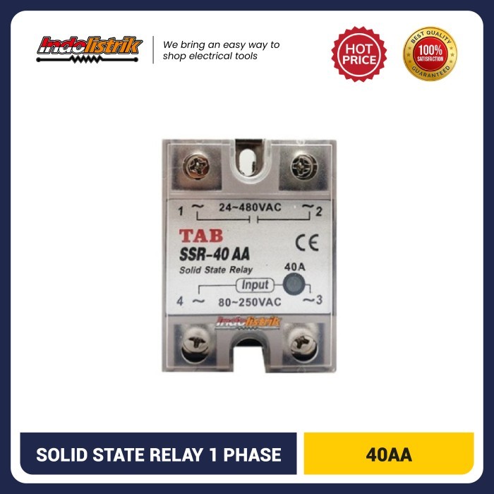 Jual BY99 Solid State Relay 1 Phase SSR-40AA TAB - 1 Phase AC-AC 40 Ampere | Shopee Indonesia