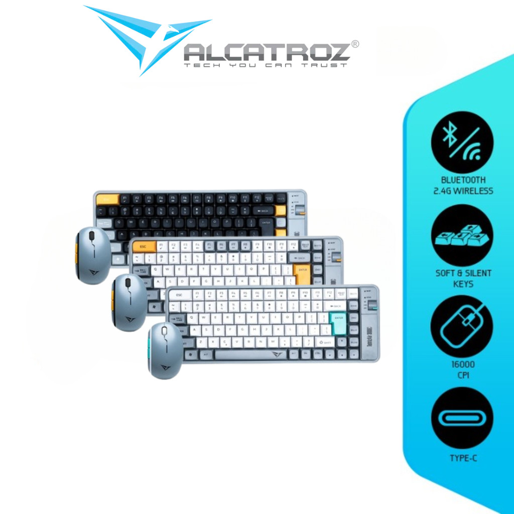Jual Alcatroz Tetriz Air 300C Wireless Bluetooth 5.3 Keyboard Office ...