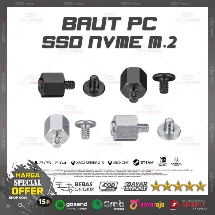 Jual Baud Baut Sekrup Screw SSD NVME M.2 Pcie Motherboard Komputer PC ...