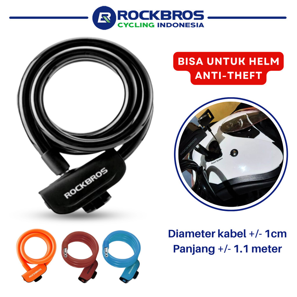 Jual ROCKBROS RKS515 Kunci Gembok Sepeda Bicycle Lock Ring with Bracket ...