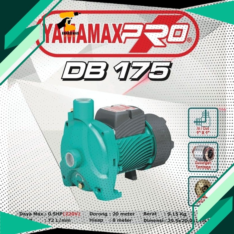 Jual YAMAMAX PRO POMPA AIR CENTRIFUGAL 0.5HP MODEL DB 175 | Shopee ...