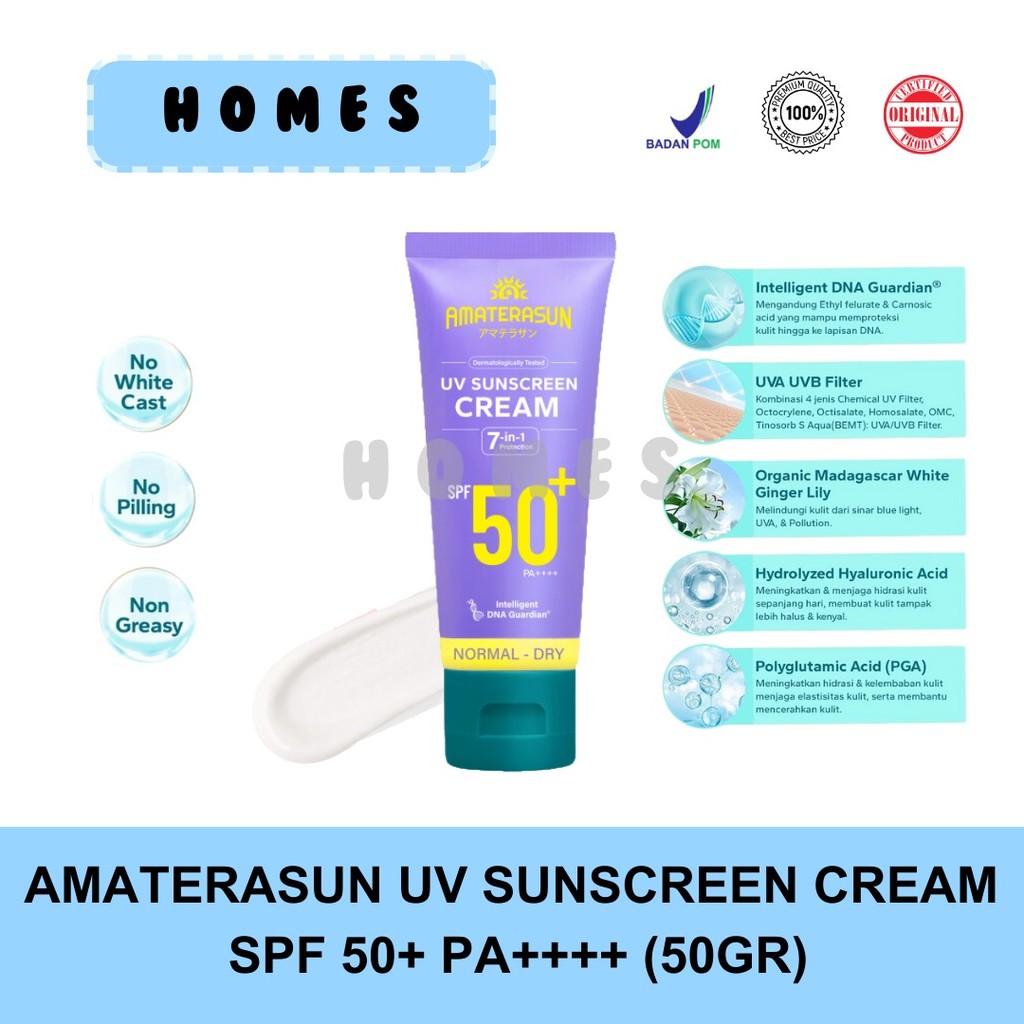 Jual AMATERASUN UV Sunscreen Cream SPF 50+ PA++++ | Shopee Indonesia