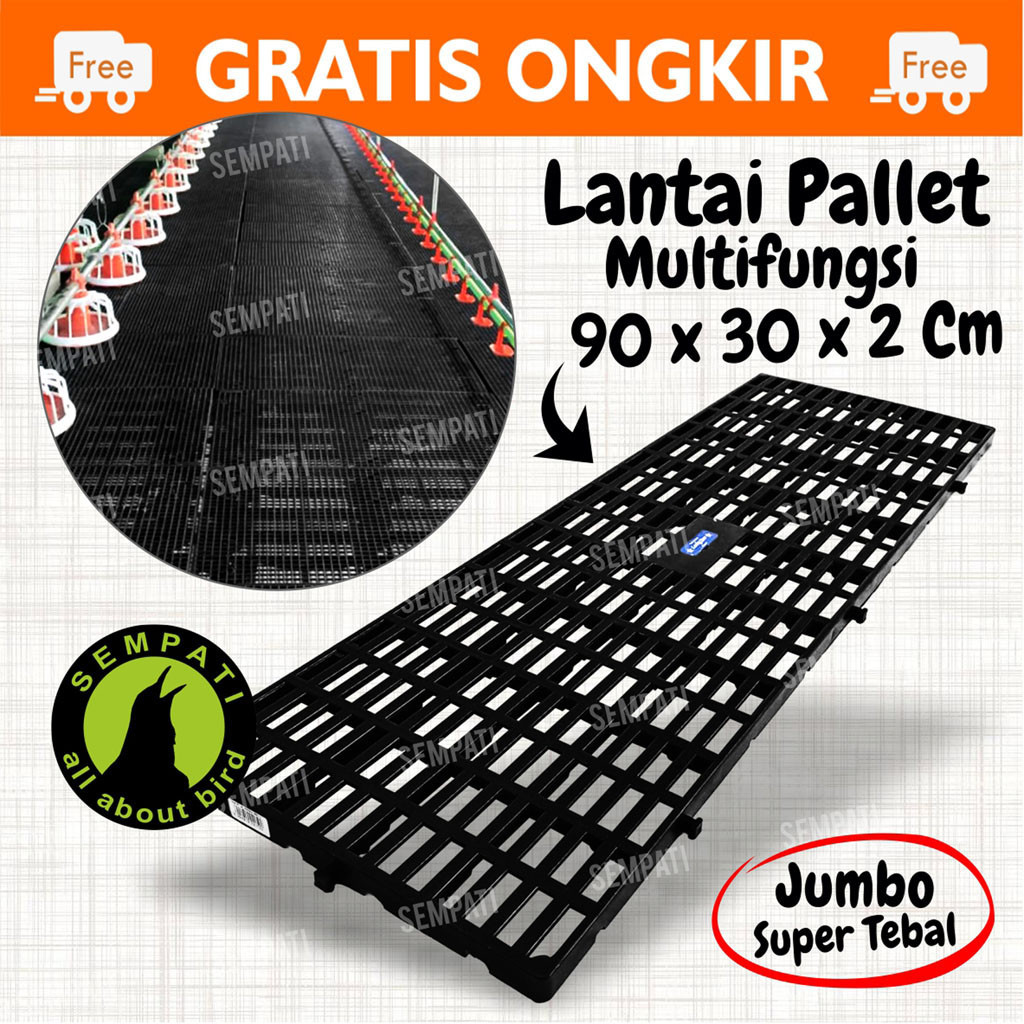 Jual SEMPATI Palet Jumbo Size 90x30 Cm Palet Slat Plastik Alas Sangkar Kandang Ternak Burung ...