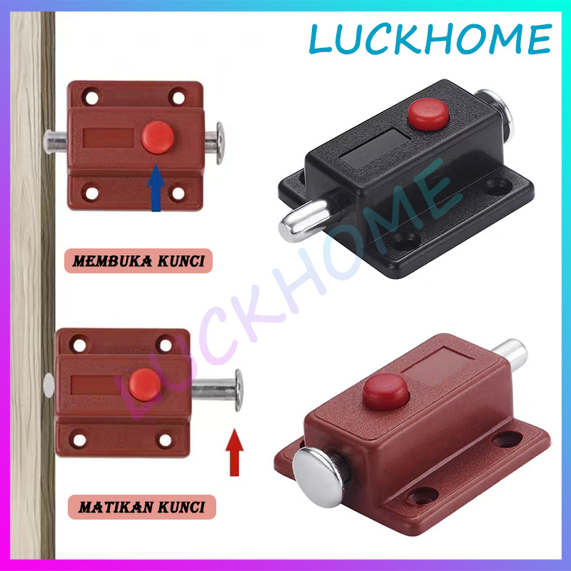 Jual 5PCS Grendel Tekan Slot Pintu Otomatis Pencet Tekan Push Lock ...