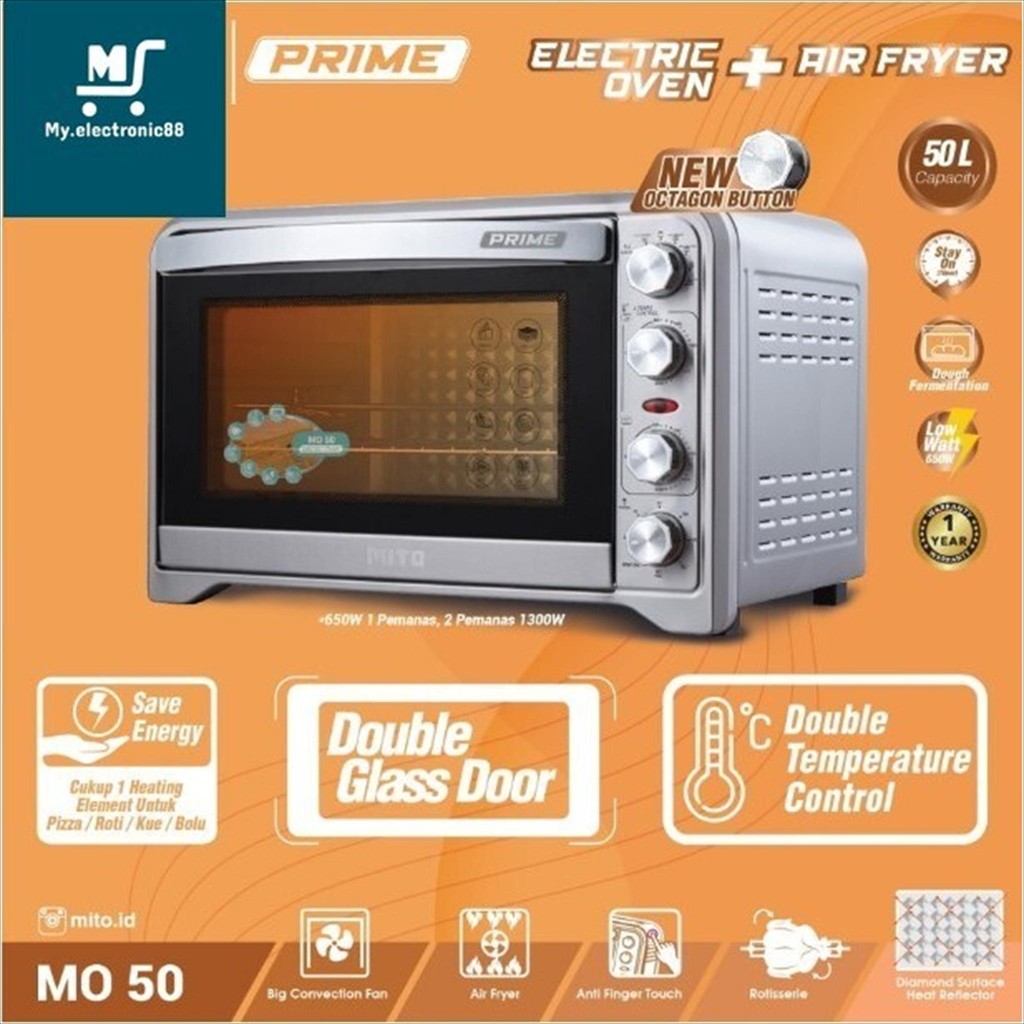 Jual OVEN PRIME MITO 50L (MO-50 SILVER) | Shopee Indonesia