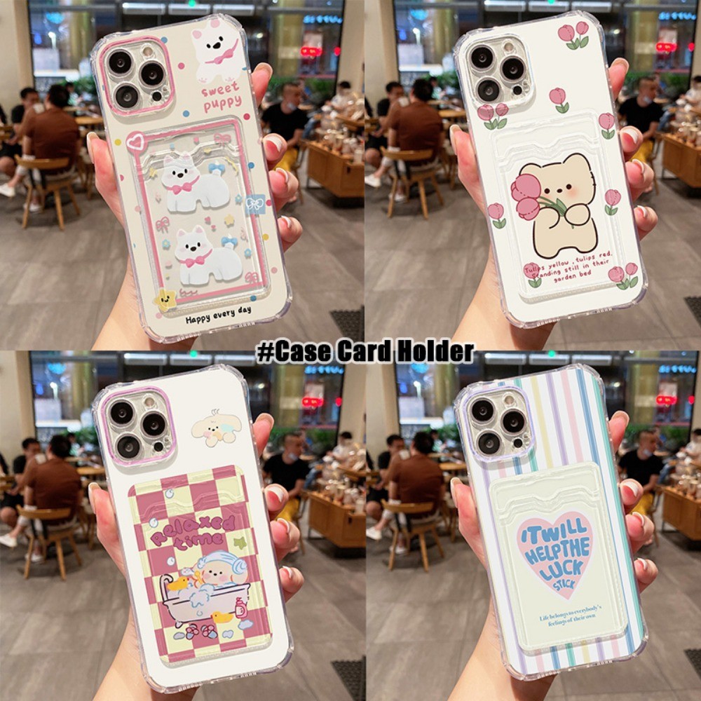 Jual COD Card Holder Bag Casing Untuk Xiaomi Poco F6 Redmi 13C 14C Note 13 12 11 10 9 12C 10A 9C ...