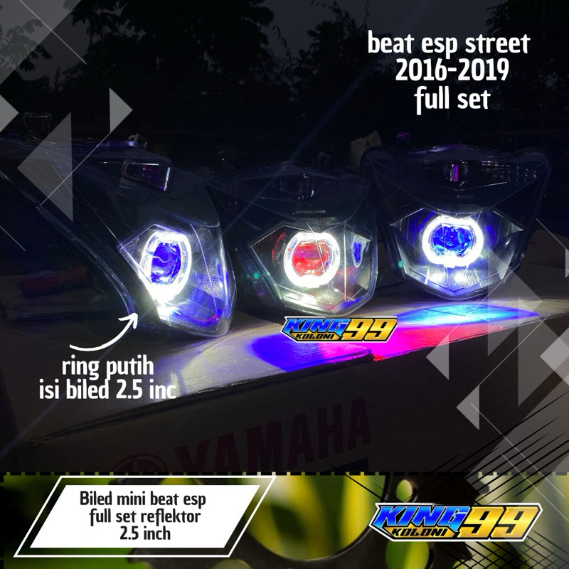 Jual BILED Lampu led biled projie beat esp 2.5 inch full set reflektor ...