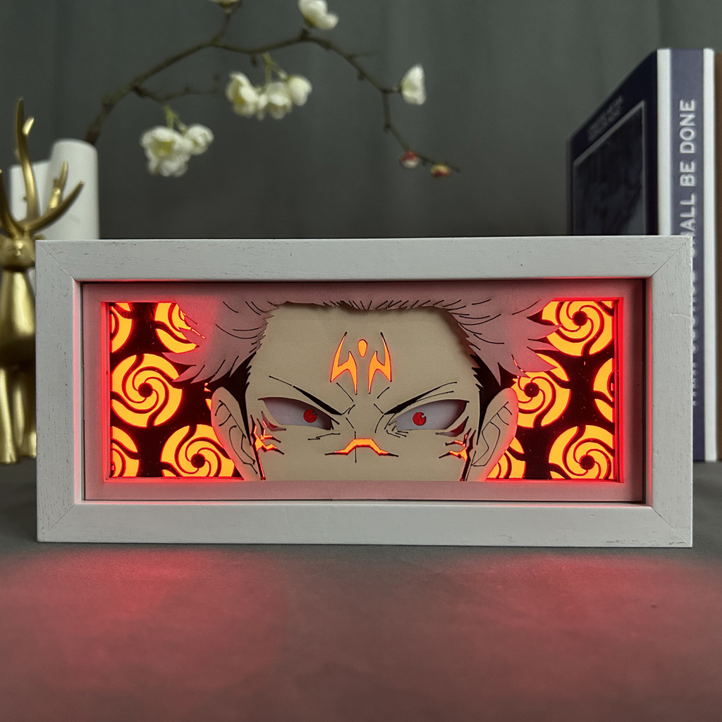 Jual Anime Light Box Jujutsu Kaisen Sukuna Yuji Itadori Eye Face Lamp ...