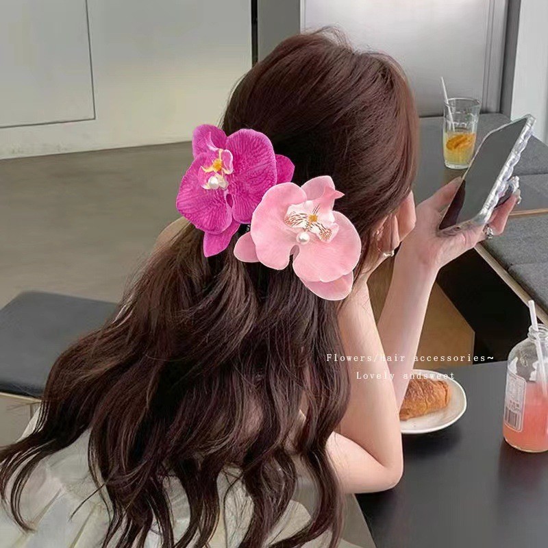 Jual Yoibeauty - Orchid Hair Clip Jepit Rambut Bunga Anggrek, Aksesoris ...