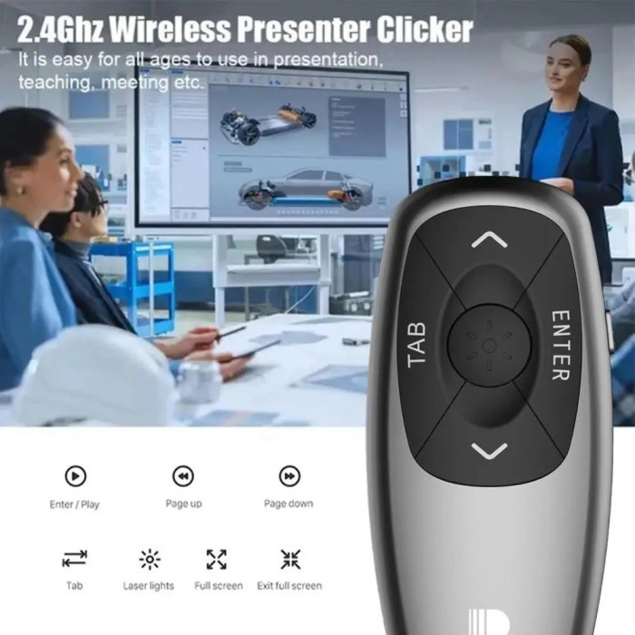 Jual 2 4GHz Wireless Mini Presenter Presentasi Red Laser Clicker PPT ...
