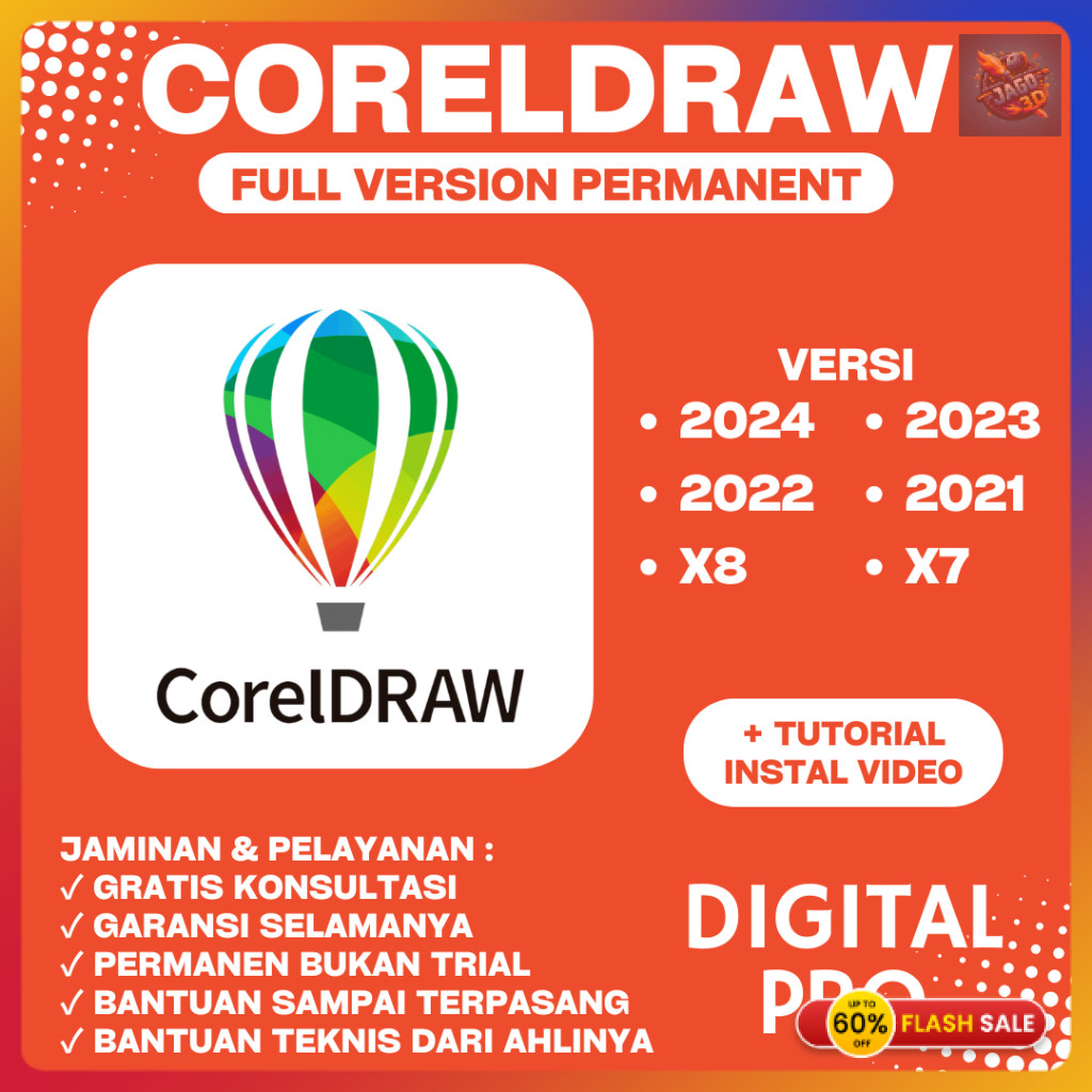 Jual CORELDRAW 2024 2023 2022 2021 X8 X7 PERMANEN WIN INCLUDE VERSI ...
