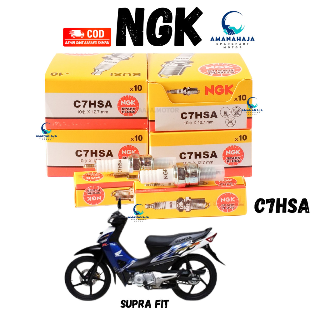 Jual ( GARANSI ) ORI (PAKET 10 PCS) BUSI C7HSA SUPRA FIT | BUSI ...