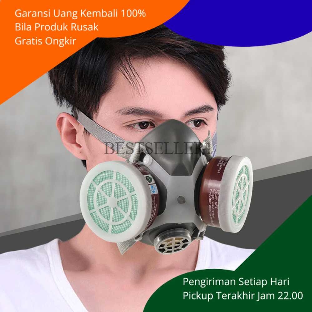 Jual BS Masker Anti Gas Debu Beracun Respirator Safety Proyek Pabrik ...