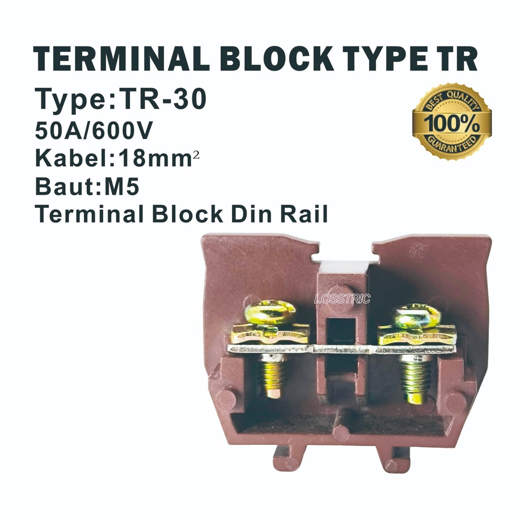 Jual TERMINAL BLOCK TR-30 DIN RAIL. | Shopee Indonesia