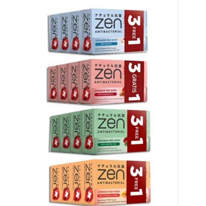 Jual Zen Sabun Mandi Batang 4×60g | Shopee Indonesia