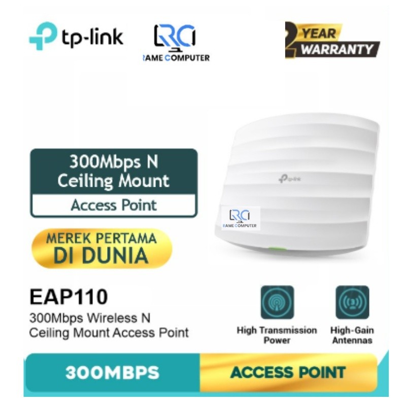 Jual TP-LINK EAP110 300Mbps Wireless N Ceiling Mount Access Point ...