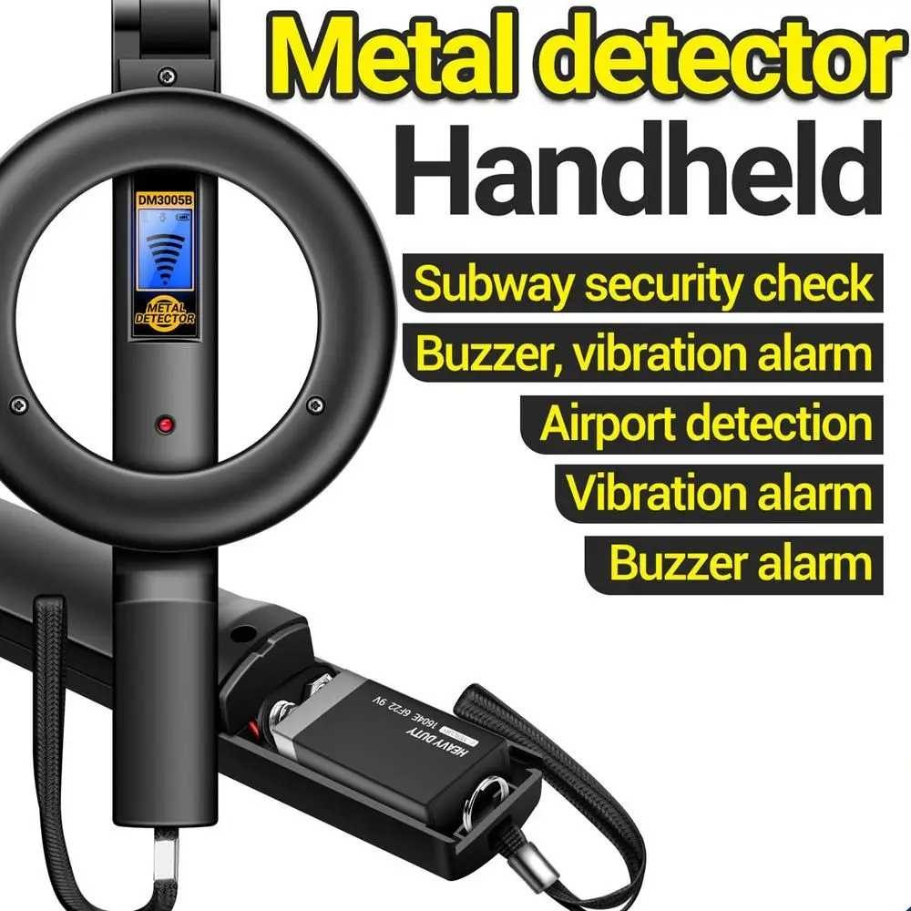 Jual ANENG Metal Detector Handheld LED Display Vibration Buzzer Alarm ...