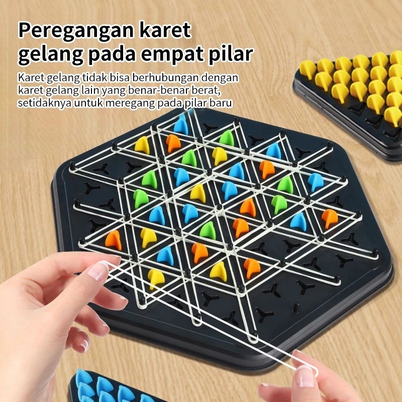 Jual Vibos Chain Triangle Multiplayer Puzzle Board Game Puzzle Segitiga ...