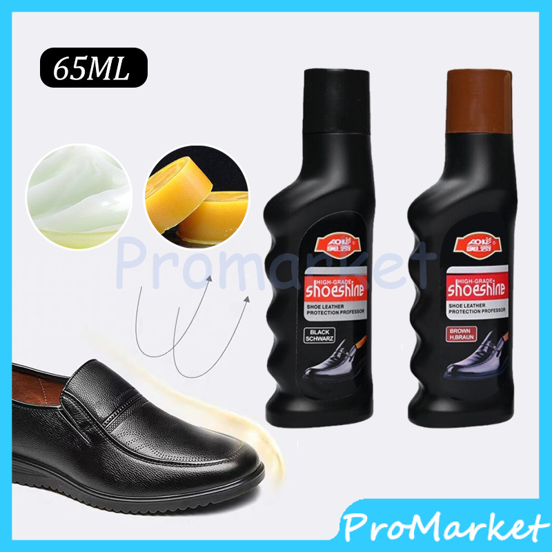 Jual Semir Sepatu Cair Hitam Cokelat Shoe Polish 65ml | Shopee Indonesia