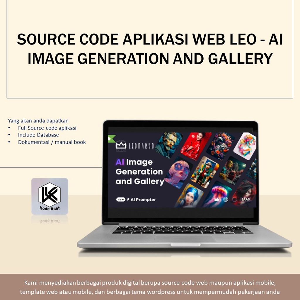 Jual SOURCE CODE APLIKASI WEB LEO - AI IMAGE GENERATION AND GALLERY | Shopee Indonesia
