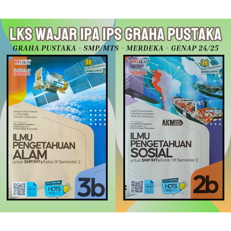 Jual Buku LKS IPA IPS Wajar Graha Pustaka SMP MTS Kelas 7 8 9 Merdeka Genap 2024 2025 Original ...
