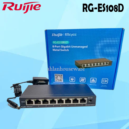 Jual RUIJIE REYEE RG-ES108D 8 10 100Mbps RJ45 ports Metal Case | Shopee Indonesia