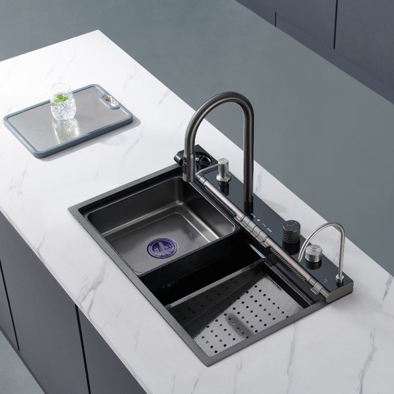 Jual Complete Whole Set Waterfall Kitchen Sink Undermount Handmade ...