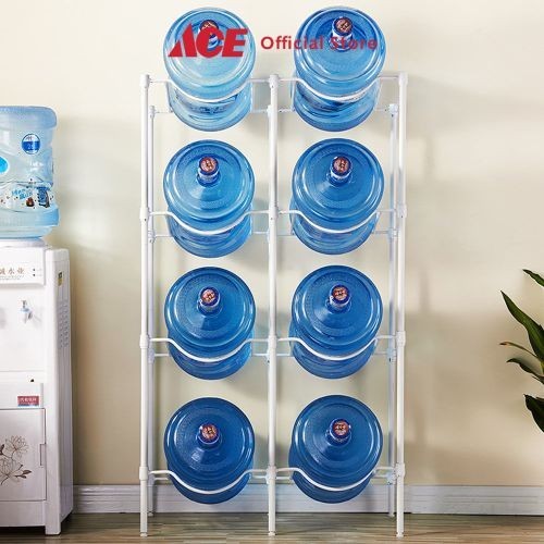 Jual Ace Stora Rak Galon 8 Botol - Putih Tempat Penyimpanan Galon Air ...