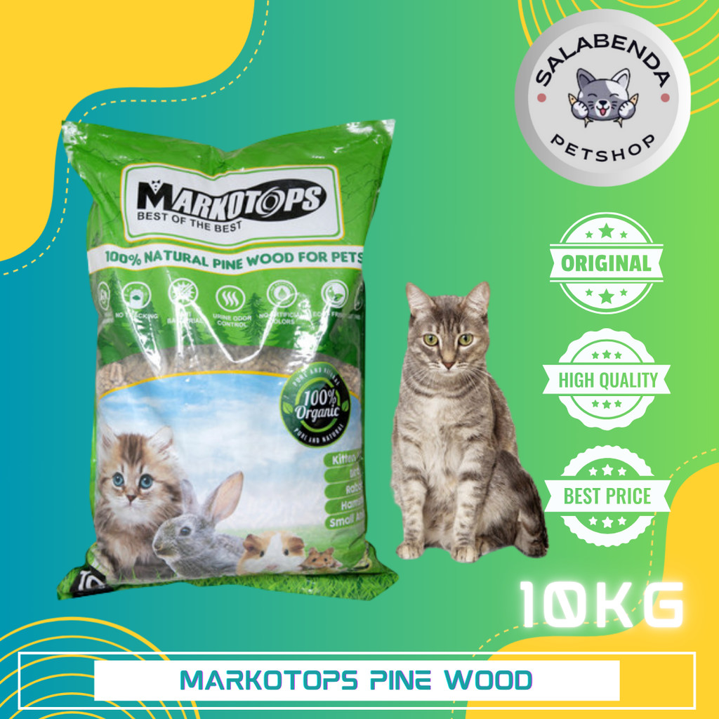 Jual MARKOTOPS Pine Wood Pet Litter 10kg - Pelet Kayu | Shopee Indonesia