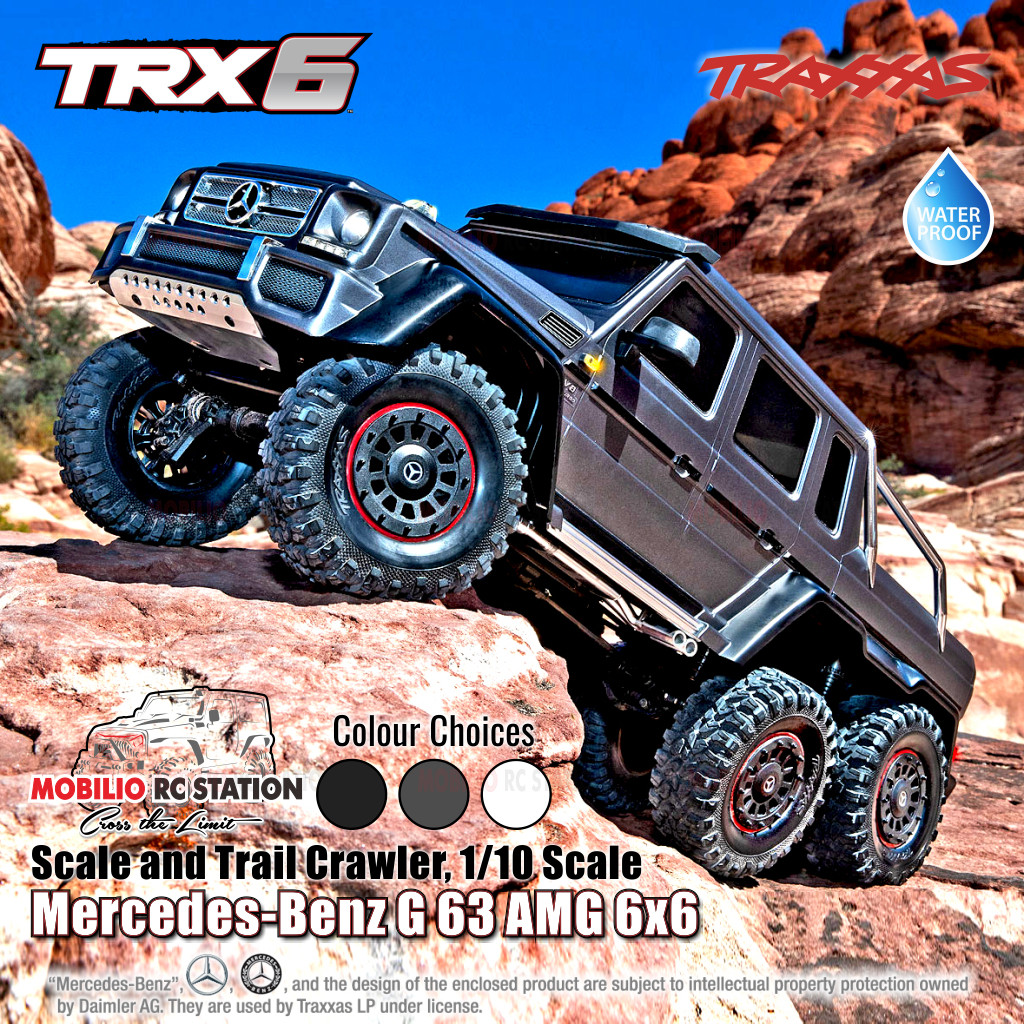 Jual Traxxas TRX 6 Mercedes-Benz G 63 AMG 6x6 RTR RC Car Crawler Scale ...