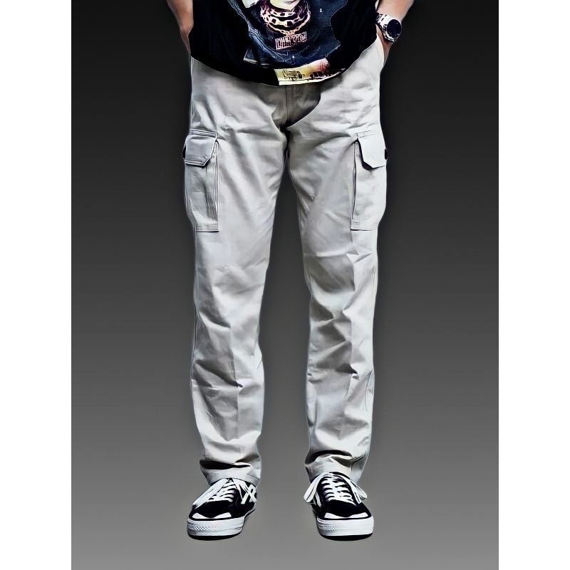Jual CELANA CARGO PANJANG PRIA BAHAN TEBAL NYAMAN DI PAKAI SIZE 28-38 HITAM ABU MOCA CREAM ARMY ...