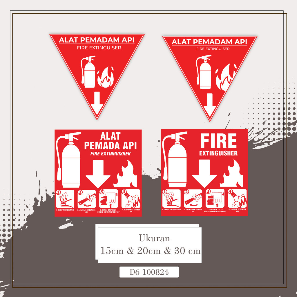 Jual Stiker Sticker Penunjuk APAR Vinyl Tahan Air ALAT PEMADAM API ...