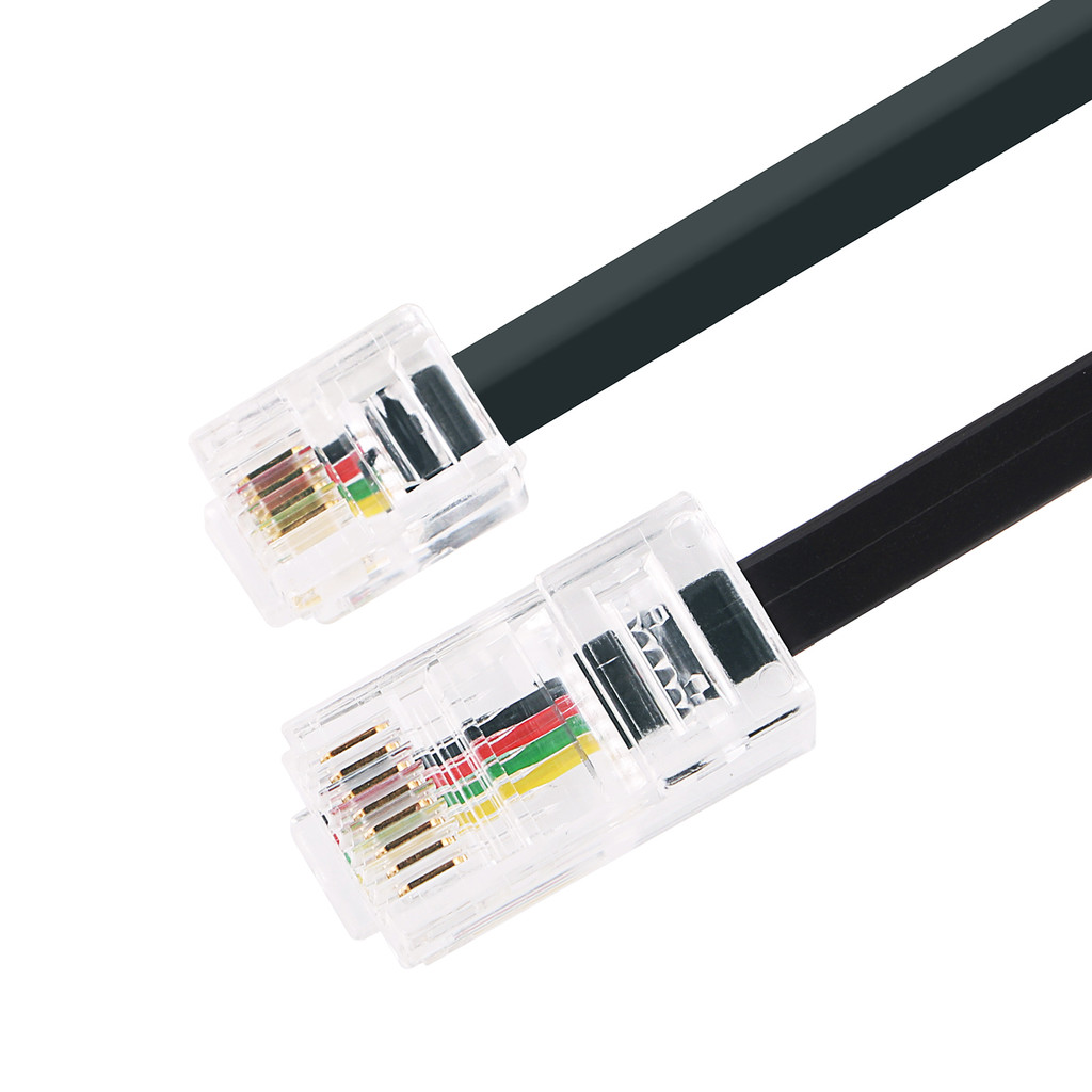 Jual RJ11 To RJ45 Adapter Data Cable Telephone Male to Male M-M Modular ...