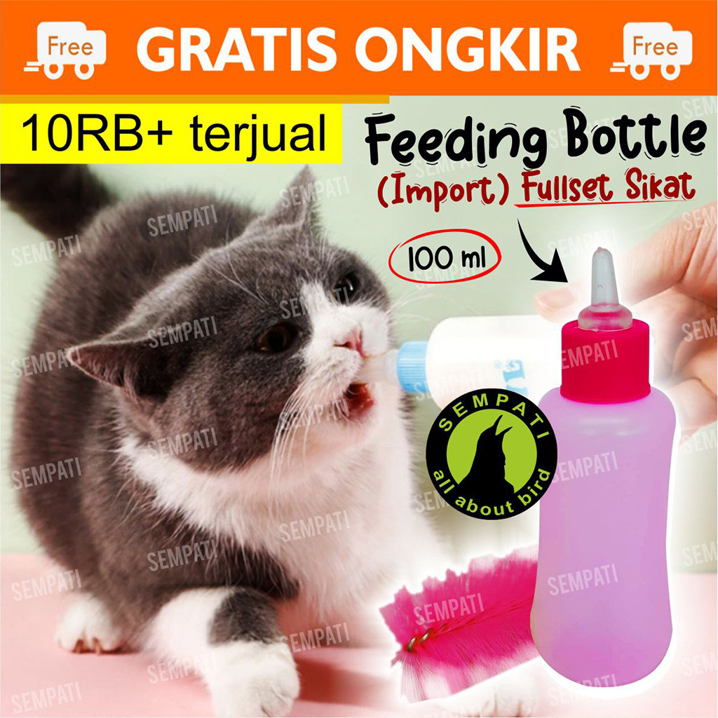 Jual SEMPATI Botol Dot Kucing Botol Susu Anjing Satu Set Bonus Sikat ...