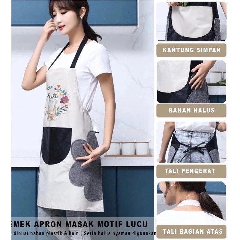 Jual Celemek Dapur / Apron Barista / Celemek Etsuko | Shopee Indonesia