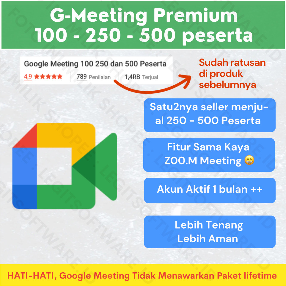 Jual Google Meet Google Meeting Gmeet G meet 100 250 500 Peserta ...