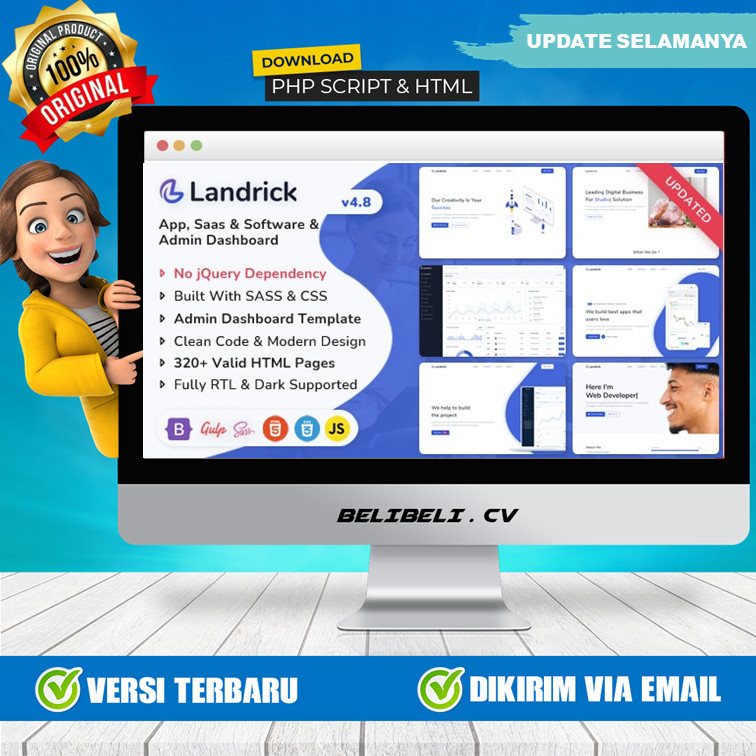 Jual Bootstrap 5 - Landrick - App, Saas & Software Landing Page & Admin Dashboard Template ...