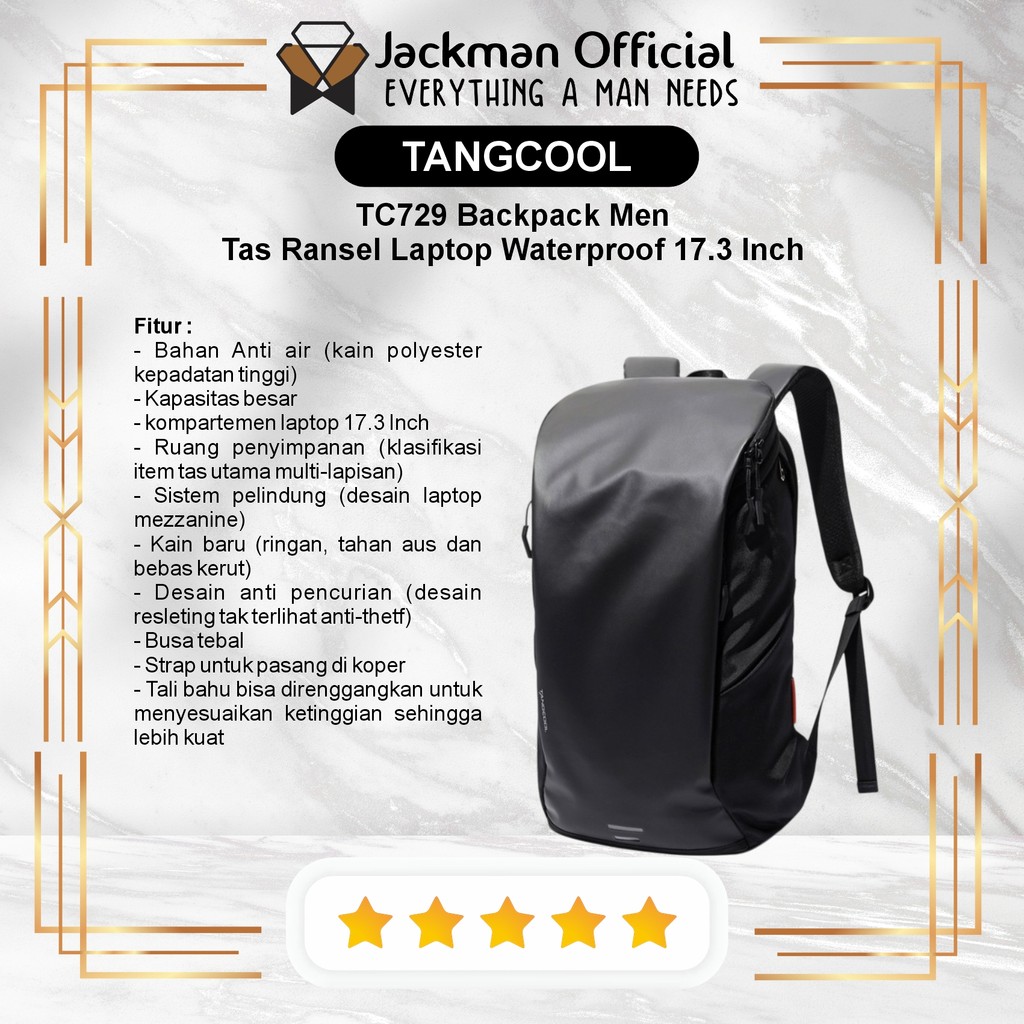 Jual TANGCOOL TC729 Backpack Men - Tas Ransel Laptop Waterproof 17.3 ...