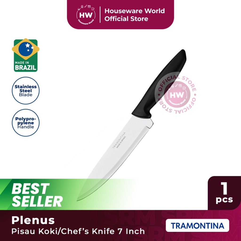 Jual TRAMONTINA Pisau Koki/Chef's Knife Plenus 7 Inch - 1pcs | Shopee Indonesia