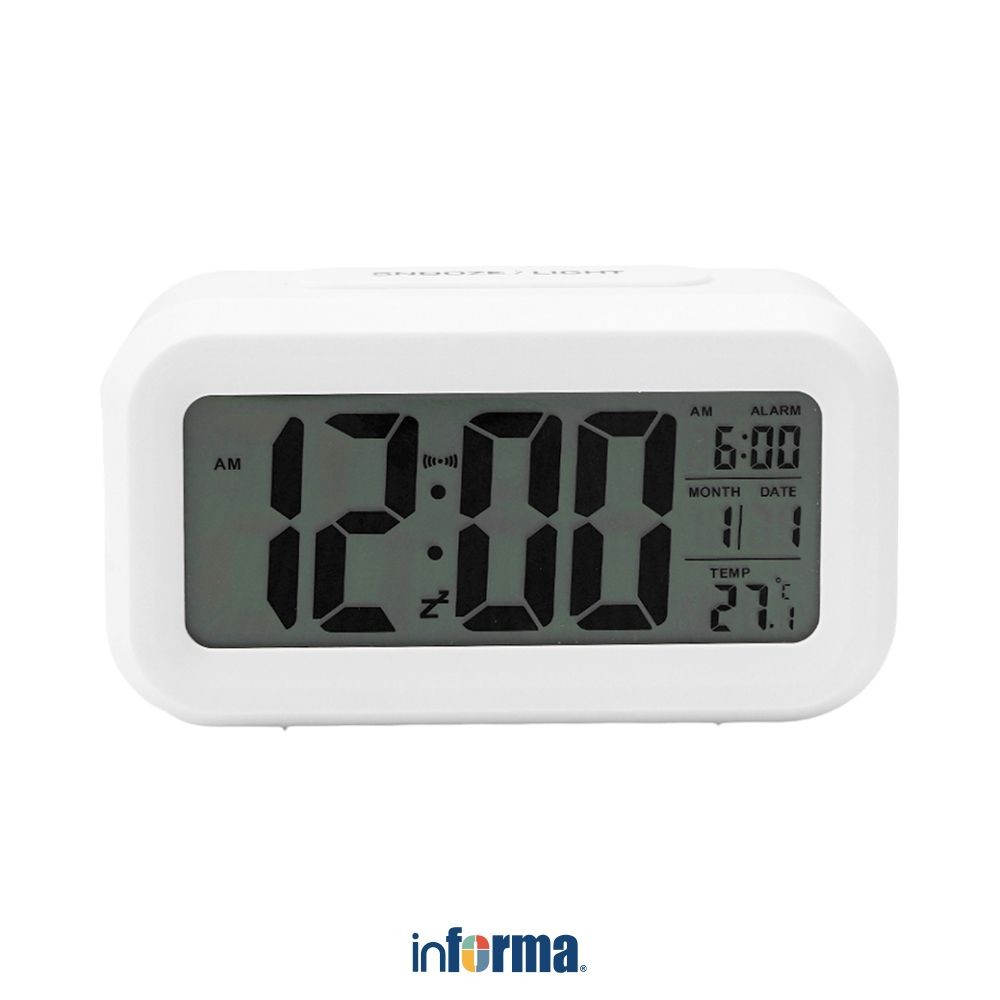 Jual Informa Jam Weker Digital 1301 - Putih Alarm Clock Waker Clock Jam ...