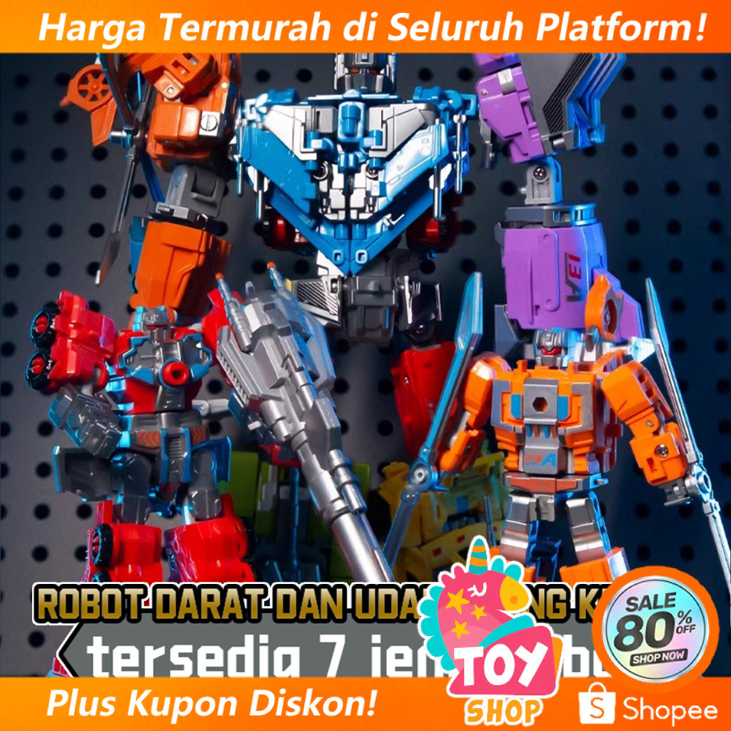 Jual Mainan Robot Transformasi 7-in-1: Tank, Pesawat, Kapal Induk ...