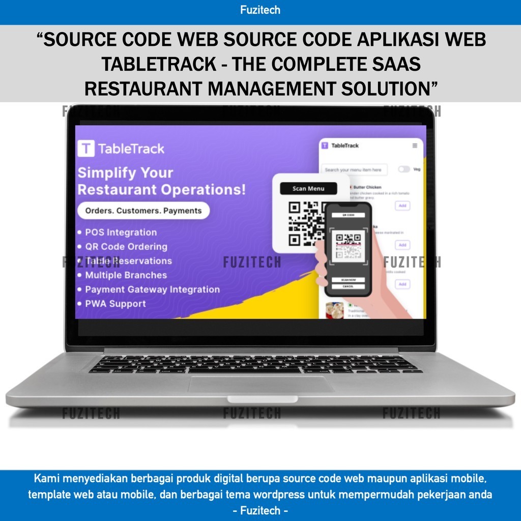Jual SOURCE CODE APLIKASI WEB TABLETRACK - THE COMPLETE SAAS RESTAURANT MANAGEMENT SOLUTION D56 ...