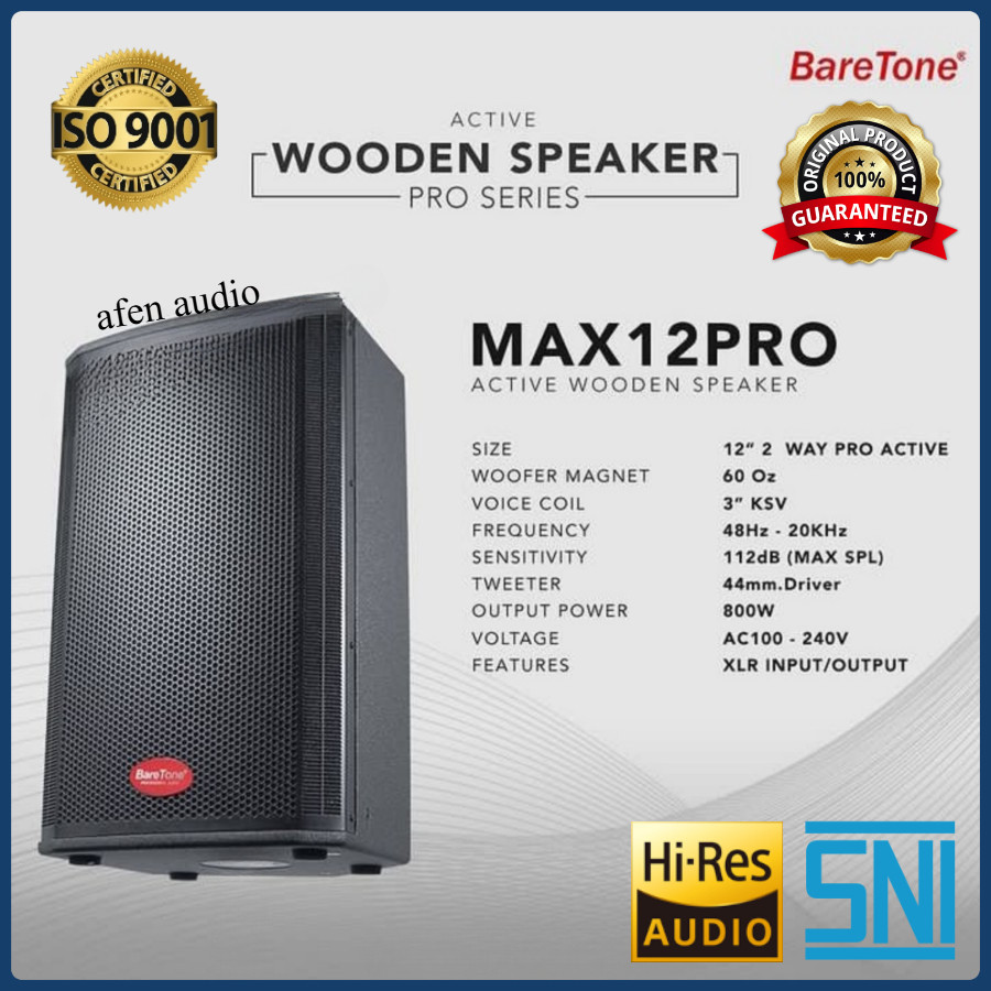 Jual Speaker Aktif Baretone Max 12 Pro / MAX12PRO Wooden Box Active ...